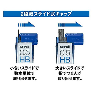 uni NanoDia Machanical Pencil 0.5 mm Lead Pack of 3, B (U05202ND3PB)