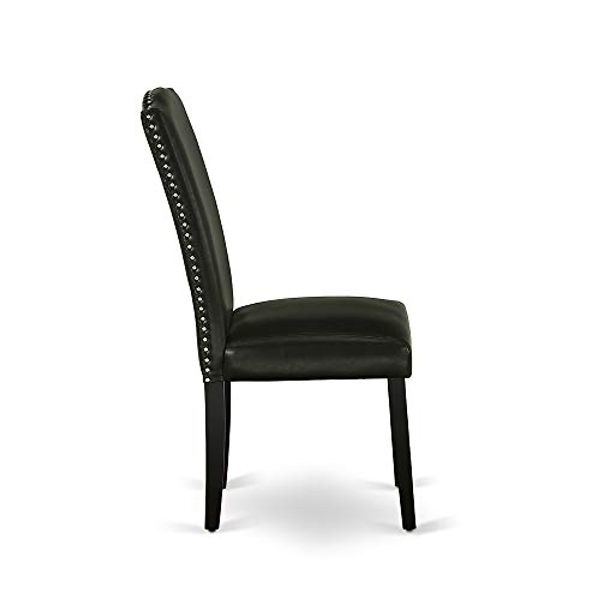 East West Furniture DUEN7-BLK-69 Dining Room Table Set, 7-Piece