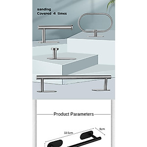 No Drilling Black Bathroom Accessories Sets Toilet Tissue Roll Paper Holder Towel Rack Bar Rail Ring Robe Clothes Hook Hardware,Brushed Hook