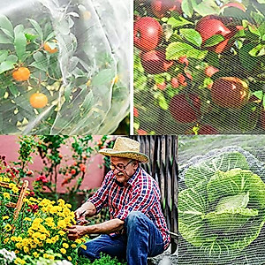 10x50FT Garden Netting,Fine Garden Mesh Netting Pest Barrier Bird Netting Mosquito Net Garden Bed Row Cover Nylon Net Fabric for Vegetables Plants Fruit Trees Flowers (10x50FT)