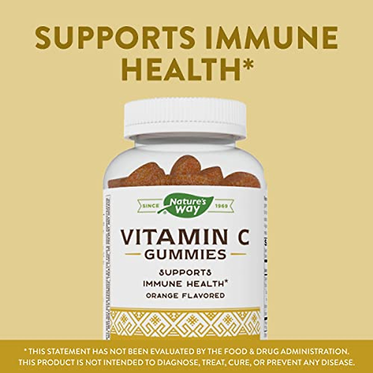 Nature’s Way Vitamin C Gummies, For Immune Health, 250 mg per Serving, Orange Flavored, 120 Gummies