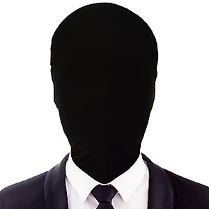 HOMELEX 2 Pieces Full Face Mask, 2nd Skin Masks,Halloween Spandex Hood for Unisex Cloth-Black