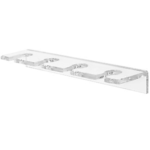 MyGift Clear Acrylic Wine Glass Holder Wall Mounted Stemware Hanging Rack - Holds 4 Stemmed Glasses