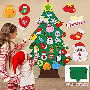 MYHJL DIY Felt Christmas Tree Merry Christmas Decoration for Home Xmas Gifts Cristmas Tree Ornaments New Year 2024(01#)