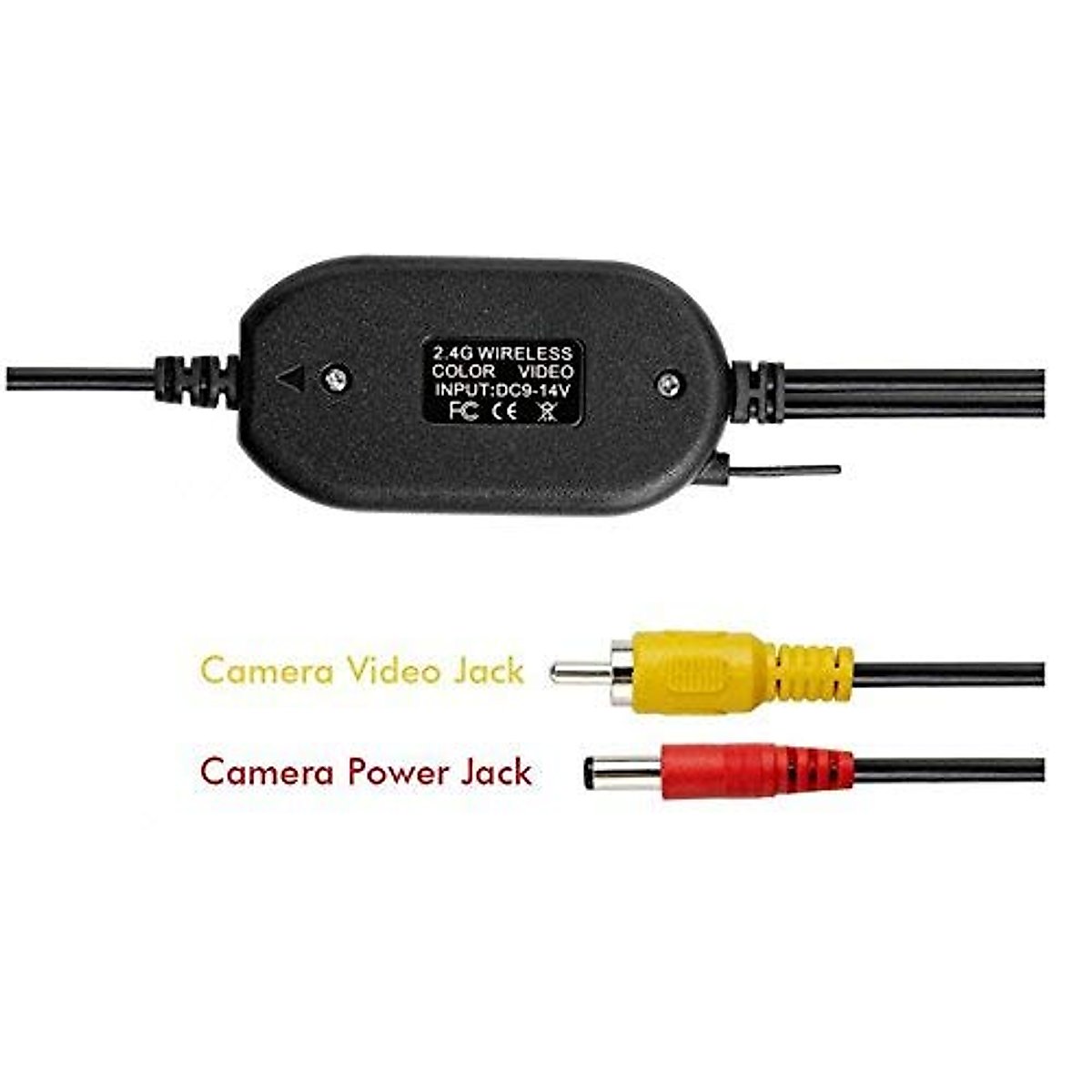 BW 2.4G Wireless Color Video Transmitter and Receiver for The Vehicle Backup Camera/Front Car Camera