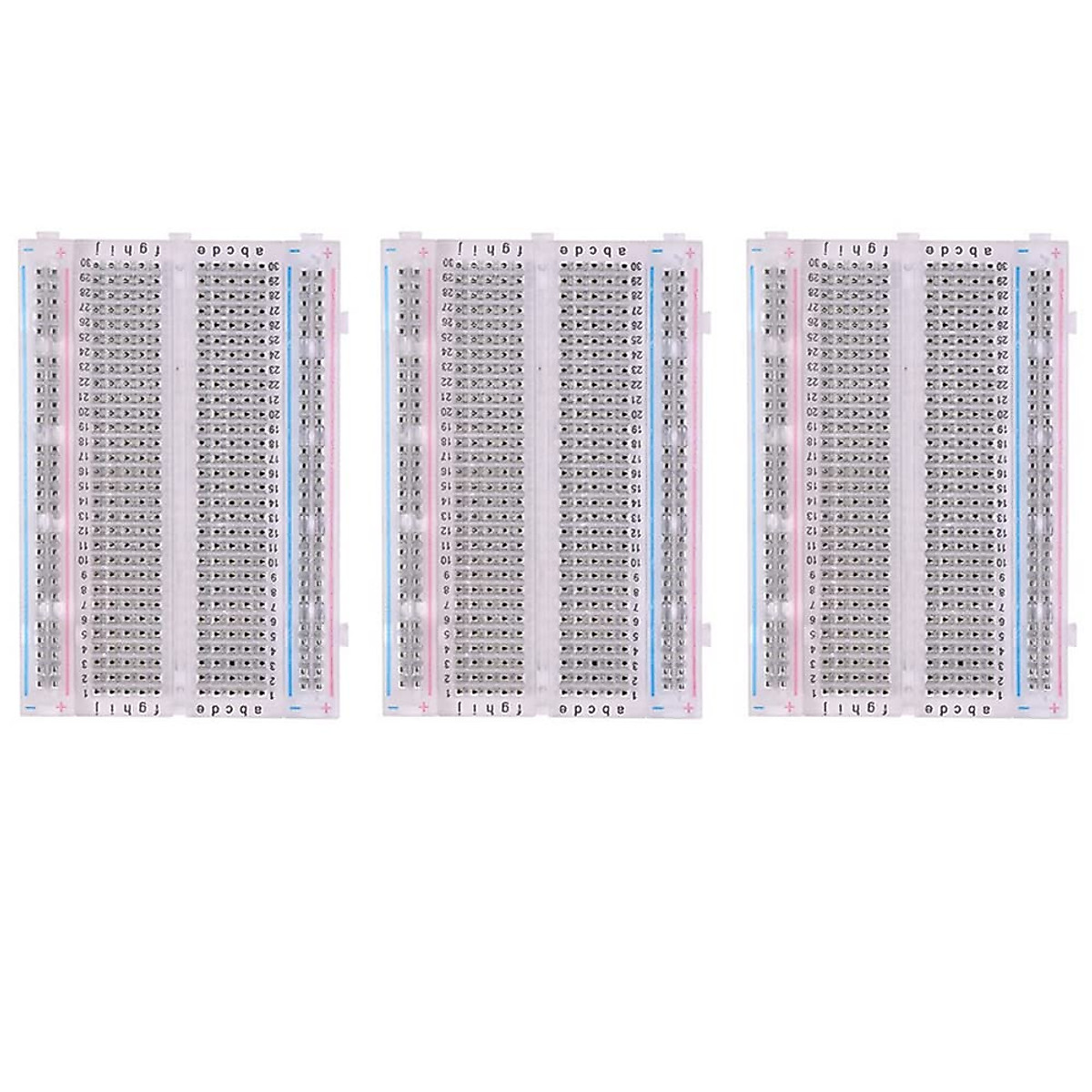 Treedix 3pcs Transparent Plastic Mini Solderless Breadboard 400 Tie Experiment Mini Breadboard for arduino 83 * 55 * 8.5mm