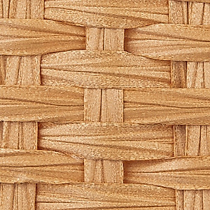 mDesign Woven Farmhouse Kitchen Cubby Food Storage Organizer Bin, Cube Container Organization for Pantry Cabinets, Cupboards, Shelves, Countertop, Store Potatoes, Onions, Fruit, 4 Pack, Camel Brown