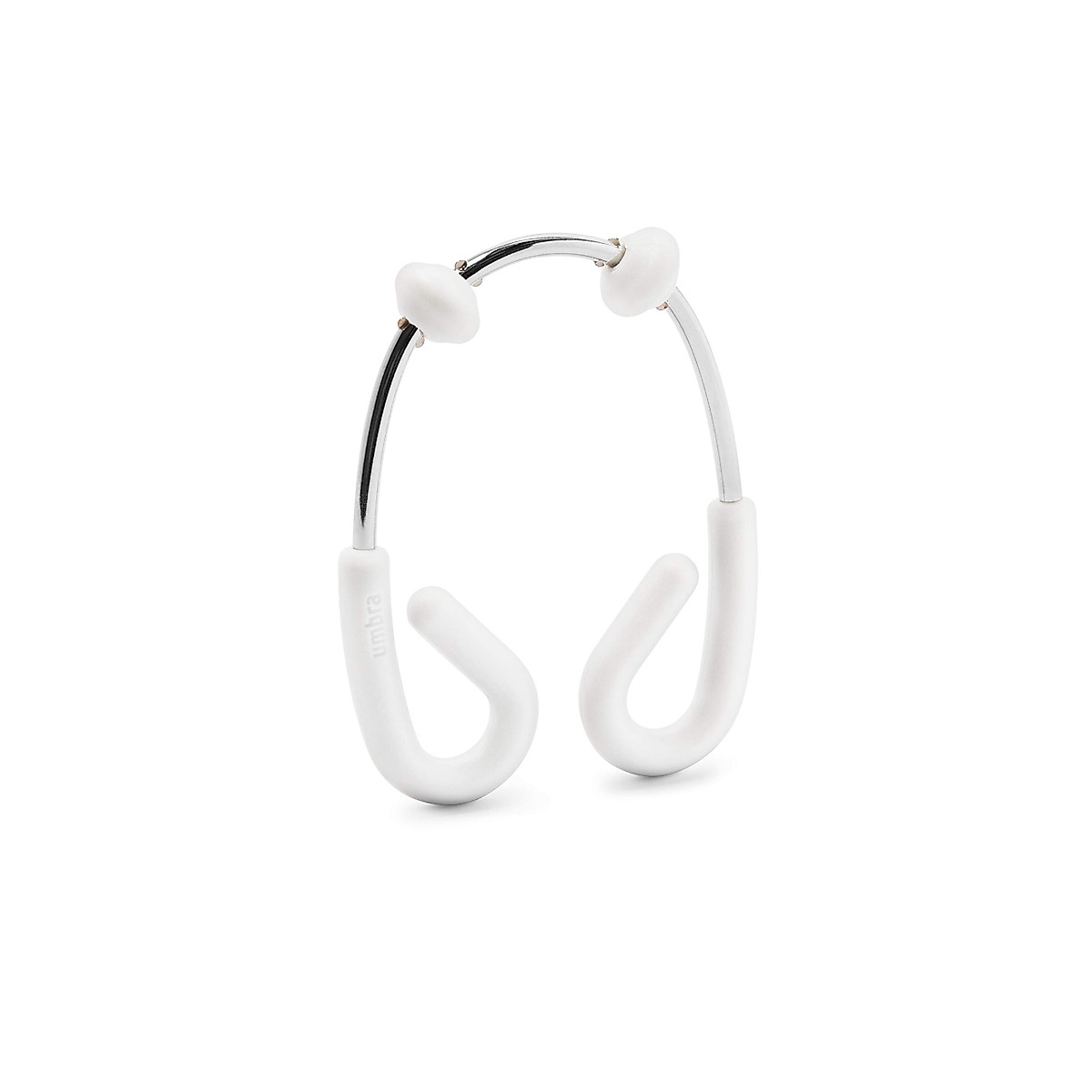 Umbra 1013172-666 , White/Chrome Flex Double Shower Rings, Set of 12,2" x 3"