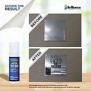 Brilliance Laser Inks 2 Oz Aerosol Black Laser Marking Spray for High Contrast Metal Marks | Permanent and Durable Metals Ink for Fiber, YAG, Diode, and CO2 Laser Engraver