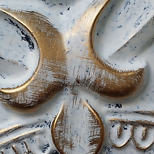 PLASTDECOR Ceiling Tile Faux tin Paint White Gold bar Decor Ceiling Panel PL30 Pack of 10pcs