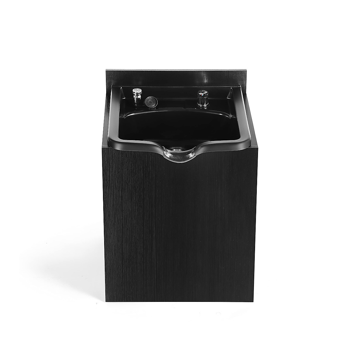 Beautystyle Shampoo Station Shampoo Bowl with Cabinet Portable Hair Wash Sink Black for Salon