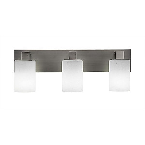 Toltec Lighting 583-GP-310 Apollo 3 Light Bath Bar with 4" White Muslin Glass