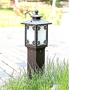 Enlylyog Modern Courtyard Lamp Outdoor Chinese Retro Home Garden Villa Lawn Lamp Outdoor Walking Street Waterproof Grass Community Street Lamp