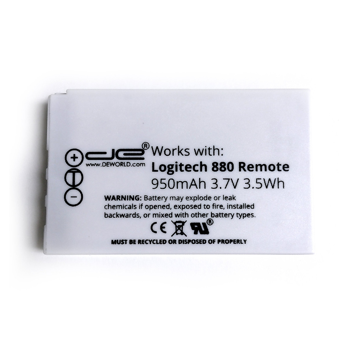 Logitech Harmony Remote Control Replacement Rechargeable Battery - Harmony One, Harmony One Advanced, Harmony 720, 850, 880, H880, 880 Pro, 885, 890, 890 Pro, 900, 900 Pro, Harmony 1, Harmony 1 Advanc