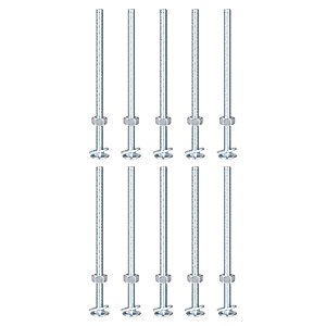 uxcell 1/4-20 x 5" Square Neck Carriage Bolts with Nuts & Washers, Carbon Steel Coach Bolt Screws 10 Set