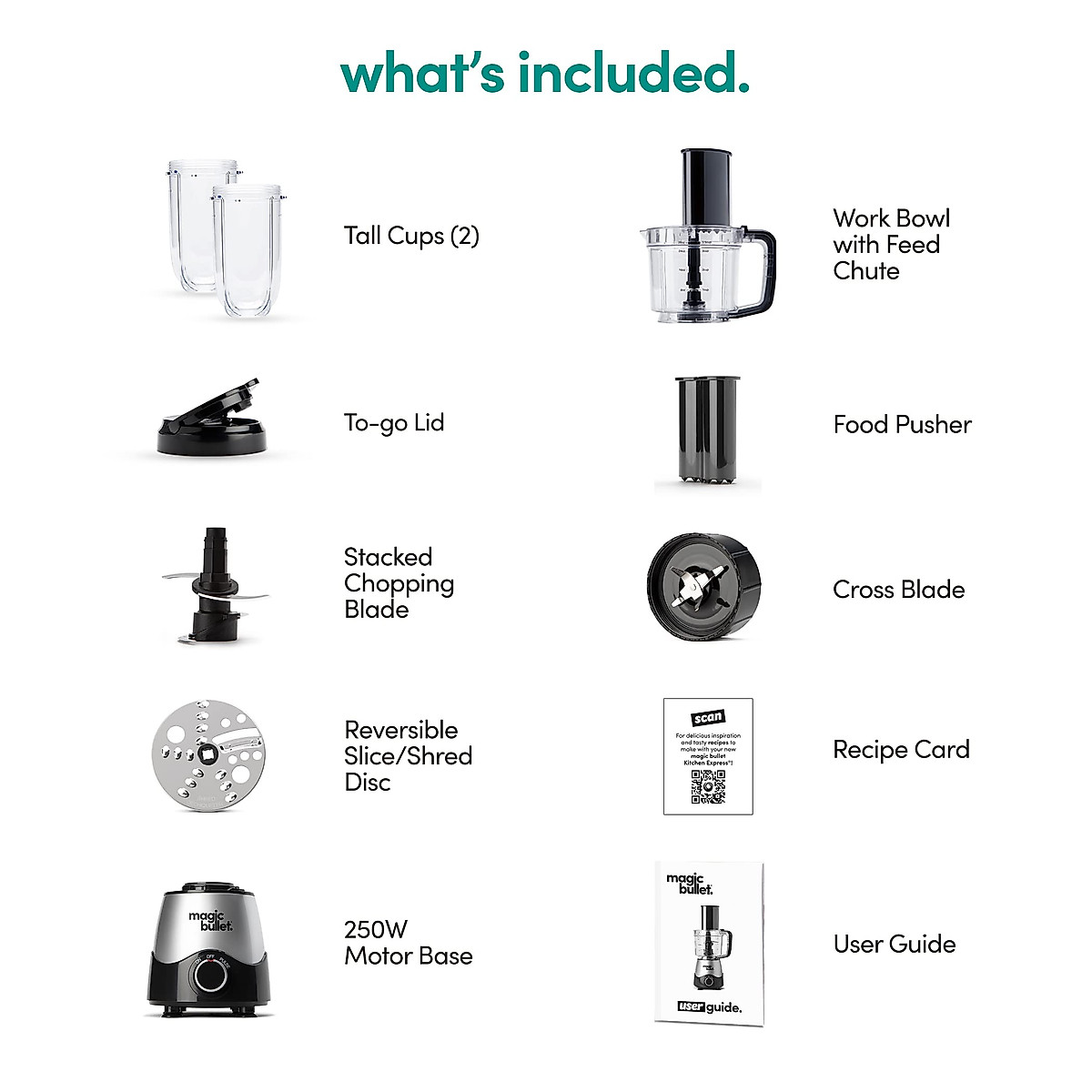 Magic Bullet MB50200 Kitchen Express, Silver, 3.5 cup