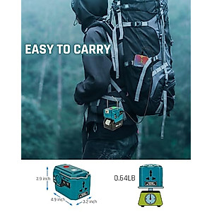 200W Power Inverter for Makita 18V Battery,DC 18V to AC 110-120V Portable Power Station with 1 USB Port, 1 USB-C Port,280lm LED Light for Outdoors Camping Travel Hunting Emergency(Tool Only)