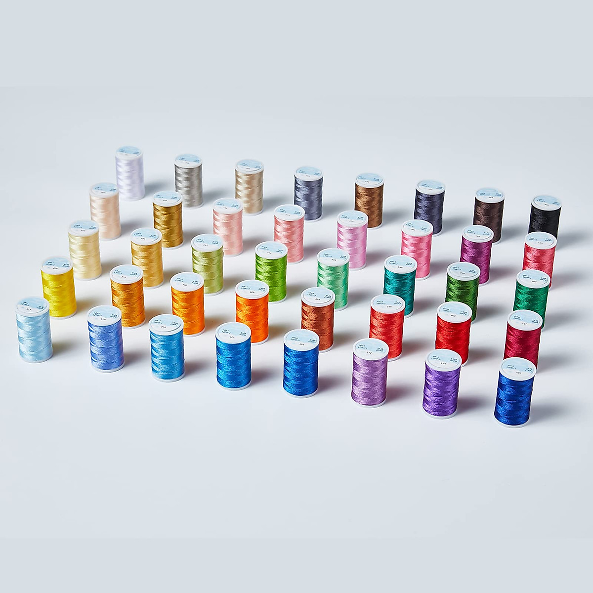 40 Brother Colors Polyester Embroidery Machine Thread Kit 200M (210Y) Each Spool for Brother Babylock Janome Singer Pfaff Husqvarna Bernina Embroidery and Sewing Machines…
