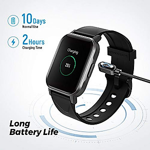 SoundPEATS Smart Watch Fitness Tracker with All Day Heart Rate Monitor Sleep Quality Tracker IP68 Waterproof 1.4" Large Touch Screen Call & Message Reminder 12 Sports Modes for iPhone Android Phones