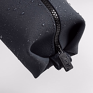 Tooletries - The Koby Lite Dopp Kit - Silicone Toiletry Organizer, Bathroom Travel Bag - Heavy-Duty Zipper, Leak Resistance, Easy to Clean - 9" x 4" x 4" - Charcoal