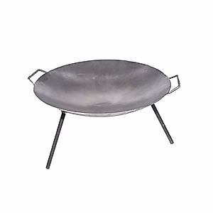 Fiesta Brands 22" Cooking Disc Blade Discada With Removable Legs High Heat Cooking Skillet, Disc BBQ, Cowboy Wok (Removable Legs Stand, 22 inch)