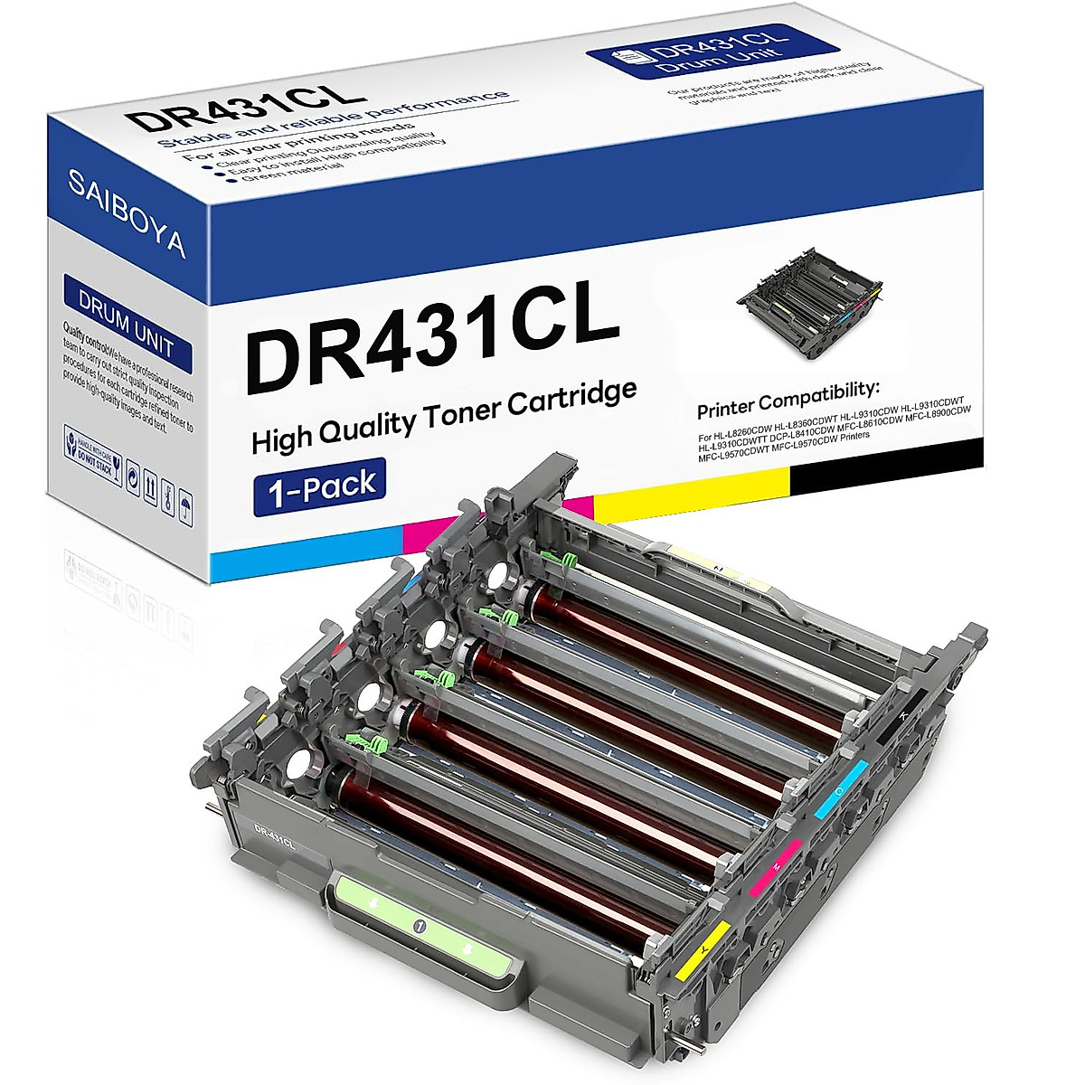 1PK DR-431CL DR431CL Drum Unit Compatible with Brother HL-L8260CDW L8360CDWT L9310CDW L9310CDWT L9310CDWTT DCP-L8410CDW MFC-L8610CDW L8900CDW L9570CDWT L9570CDW