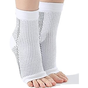 Soothe Socks for Neuropathy Pain, Outdoor Sports Ankle Compression Foot Cover, Soothe socks for Neuropathy, Soothe socks for Foot, Ankle Brace Compression Support (White, Small/Medium)