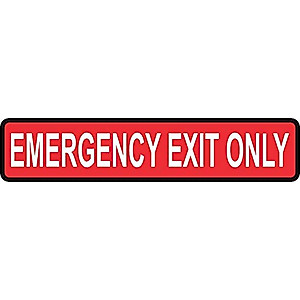 StickerTalk Emergency Exit Only Magnet, 10 inches by 2 inches