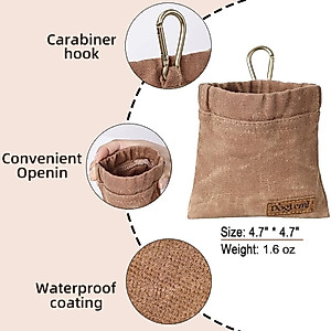 Duuclume Dog Training Kit,Puppy Dog Treat Pouch Bag with Dog Clicker and Silent Whistle with Lanyard,Hands-Free Training Dog Treat Pouch,Includes Carabiner,for Pet Puppy Travel or Outdoor Use(Green)