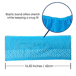 Buena Goods 100 Pack Extra Large Disposable Blue Boot and Shoe Covers - Indoor Reusable Shoe Covers Disposable - Non Slip Booties - Fits US Men's Size 14 and Women's 16 Size