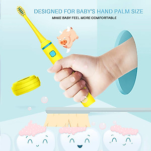 leyoung Kids Electric Toothbrush, Vibrating Toothbrush for Children Boys and Girls Age 3-13, with Smart Timer Rechargeable Electric Toothbrush, IPX7 Waterproof, Christmas Gift for Kids