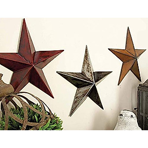 Bellaa 22052 Metal Stars Wall Decor 12 inch Set of 3 Celtic Patio Garden Outdoor