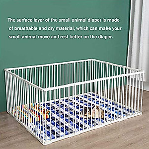 YELL 2 Pack Guinea Pig Liner, Guinea Pig Bedding Washable &Air Dried Pee Pads, with Fast Absorbent Waterproof Small Animal Diapers,Reusable,for Guinea Pigs, Rabbits and All Small Animals