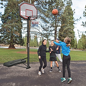 aokung Family Portable Basketball Hoop & Goals with 43" Impact Backboard Basketball System Height Adjustable 6.5ft - 10ft for Youth and Adults Indoor Outdoor