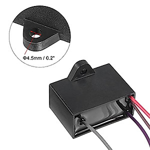 uxcell Ceiling Fan Capacitor CBB61 3.5/4/2.5uF 250V AC 4 Wires Metallized Polypropylene Film Capacitor 47x34x22mm for Electric Fan Pump Motor Generator 2Pcs