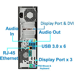 HP Z240 Workstation SFF Desktop PC, Intel Core i5-6500 Upto 3.60GHz, 8GB RAM, 1TB SSD, AMD Radeon HD 8570 1GB 4K, DisplayPort, HDMI, DVI, AC Wi-Fi, Bluetooth - Windows 10 Pro (Renewed)