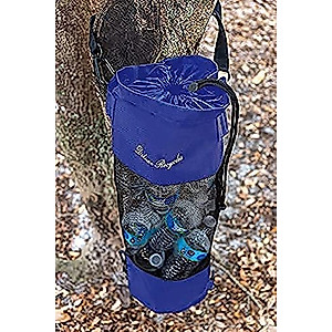 Deluxe Recycles Portable Mesh Trash Bag for Boat - Washable Leakproof Outdoor Garbage Bags for Boat, Kayak or Camper – Lightweight & Large Capacity Bin Bag (Blue)
