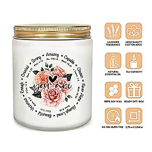 Christian Gifts for Women - Birthday Gifts for Women - Inspirational Gifts for Women - Religious Gifts for Women - Spiritual Gifts for Women, Mom, Friend, Coworker - Scented Candles Gifts for Women