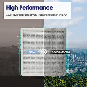True HEPA Pure-Zone Air Purifier Replacement Filter Compatible with Pure Enrichment PureZone Air Purifier Filter and PureZone 3-in-1 Air Purifier PEAIRPLG, 2 H13 True HEPA Filter & 8 Extra Pre-Filter