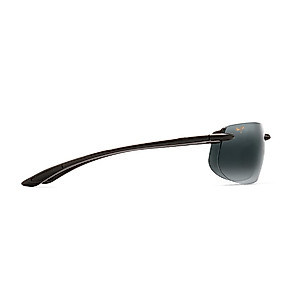 Maui Jim Banyans w/Patented PolarizedPlus2 Lenses Polarized Sport Sunglasses, Gloss Black/Neutral Grey, Large + 2