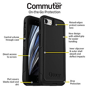 OtterBox iPhone SE 3rd & 2nd Gen, iPhone 8 & iPhone 7 (Not Compatible with Plus Sized Models) Commuter Series Case - OCEAN WAY (AQUA SAIL/AQUIFER), Slim & Tough, Pocket-Friendly, with Port Protection
