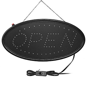 Open LED Sign, Ultra Bright LED Business Open Sign, Advertisement Board High Visibility Electric Display Sign,18.9x8.3inch Two Modes Flashing&Steady Light for Business,Walls,Window,Shop,Bar,Hotel