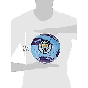 Icon Sports Manchester City FC Brush Team Soccer Ball, 5