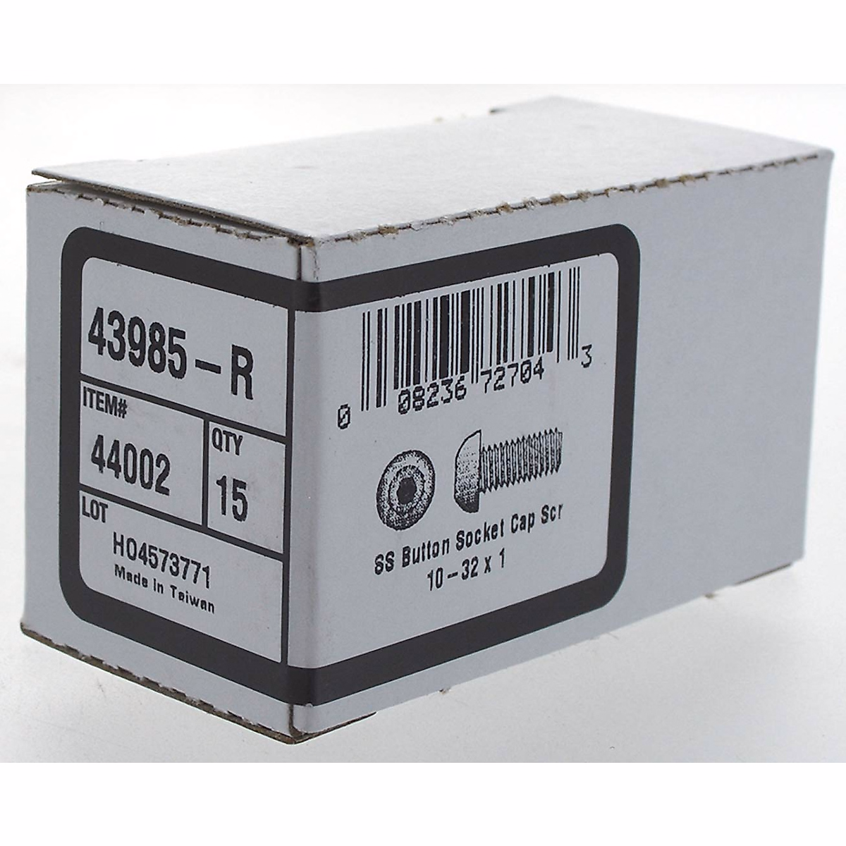 The Hillman Group 44002 10-32 x 1-Inch Button Socket Cap Screw, Stainless Steel, 15-Pack