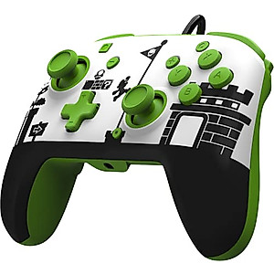 PDP REMATCH Enhanced Wired Nintendo Switch Pro Controller, Switch Lite/OLED Compatible (Mario Retro)