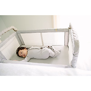 Arm’s Reach 100% Cotton Fitted Bassinet Sheets - Soft and Breathable, Designed for Use with Mini, Clear-Vue, and Cambria Co-Sleeper Bedside Bassinet, Gray