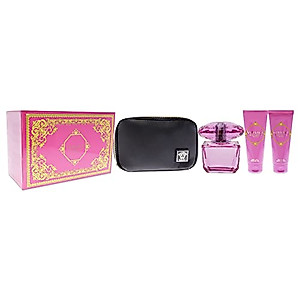 Versace Bright Crystal Absolu Women 3oz EDP Spray, 3.4oz Shower Gel, 3.4oz Body Lotion, Bag 4 Pc Gift Set