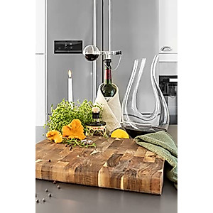 Pellholmen Collection - Large Wooden Cutting Board, Charcuterie Board & Butcher Block, Water-Resistant, Reversible & Knife-Friendly, Acacia Wood, 15.7 x 12 x 1.57 inches