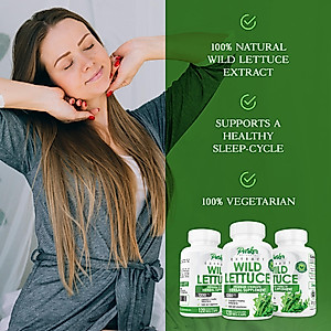 Parker Naturals Wild Lettuce Capsules 1200mg with 120 Count. 4:1 Extract. Most Potent Lactuca Virosa. Non GMO. Made in USA