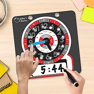 Teacher's Choice Teaching Clocks (Gray, Large)